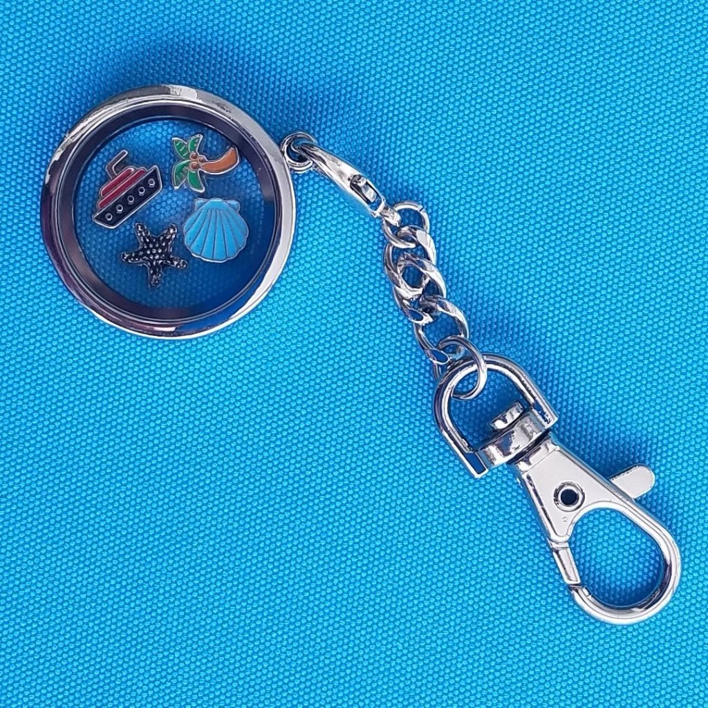 Nautical Memory Locket Key chain - Floating Locket – Pixie Dusted Stitches