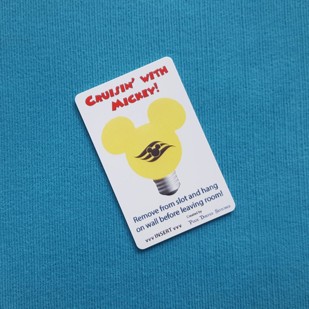 Mickey Lightbulb DCL Disney Cruise Light Card® – Pixie Dusted Stitches